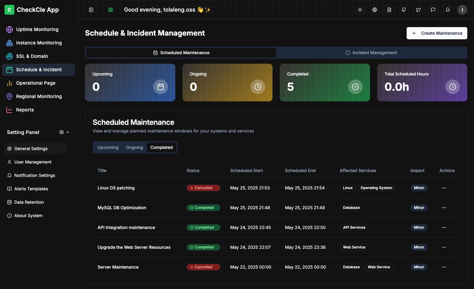 GitHub - operacle/checkcle: CheckCle is a self-hosted, open-source monitoring platform for ...