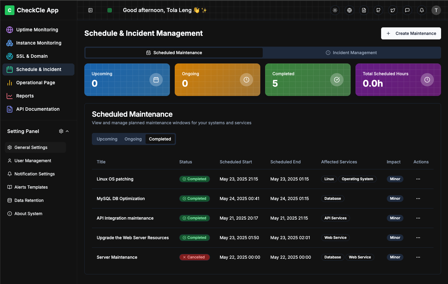 GitHub - operacle/checkcle: CheckCle is a self-hosted open-source ...